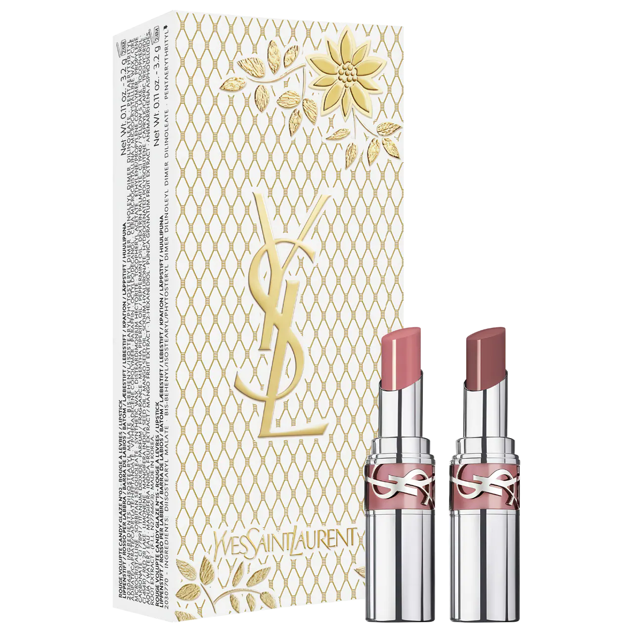 Loveshine Nude Lipstick Duo Set - Yves Saint Laurent / Set 2 pzas bril
